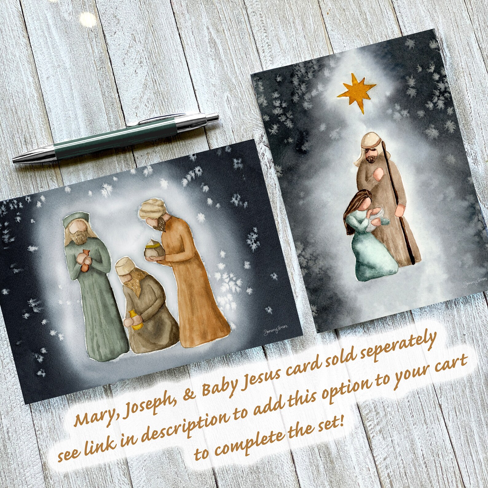 Christmas Nativity Cards | Three Wise Men | 5x7 Printed Stationery ...