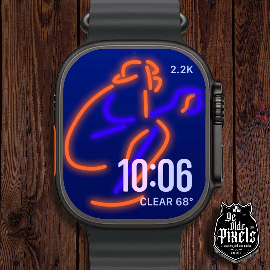 New York Mets Shea Stadium Neon Catcher Apple Watch Watch Face - Etsy