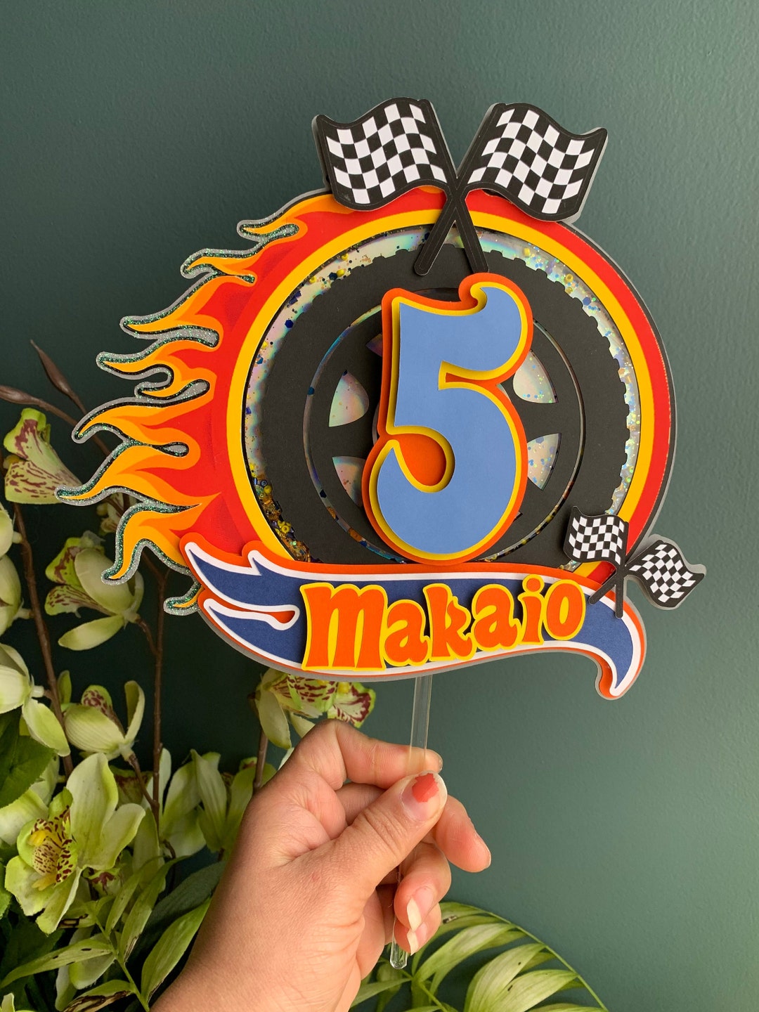3D Personalized Inspired Hot Wheels Theme Cake Topper Racing - Etsy