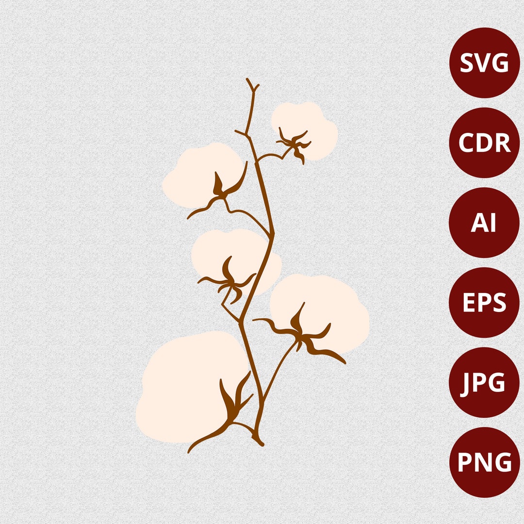 Cotton SVG Cut File for Cricut Cotton Silhouette Svg Cotton - Etsy