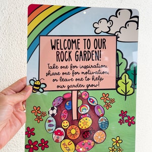 Rock Garden Sign: Kindness Rocks Project, School Garden Decor - Etsy