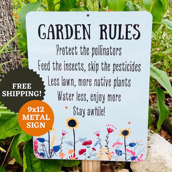 Pollinator Friendly Garden Sign - Etsy