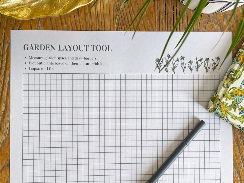 Garden Layout Tool Printable PDF Instant Download Garden - Etsy