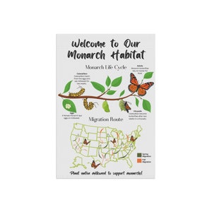 Monarch Butterfly Garden Flag | Monarch Habitat Sign Butterfly ...