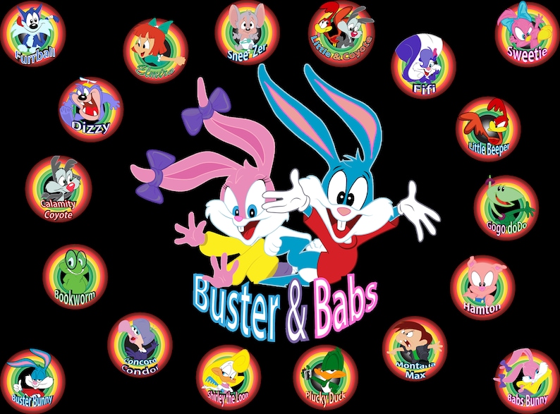 Tiny Toons Pack 38 Redesigned Vectors High Resolution Print T-shirts ...