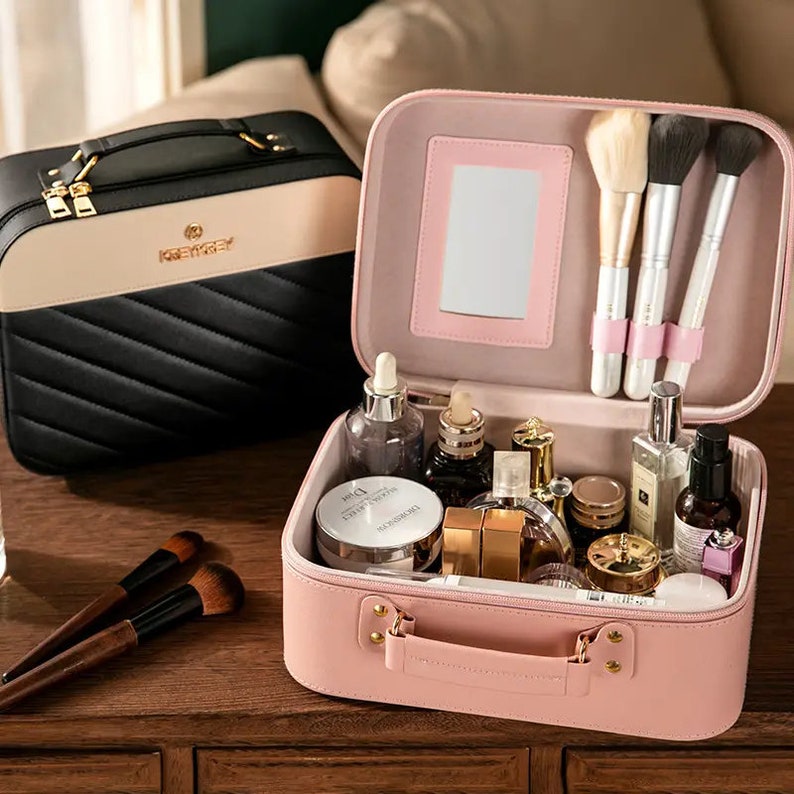 Custom Makeup Bag Cosmetic Box Makeup Bag Box Gift for Her Gift for ...