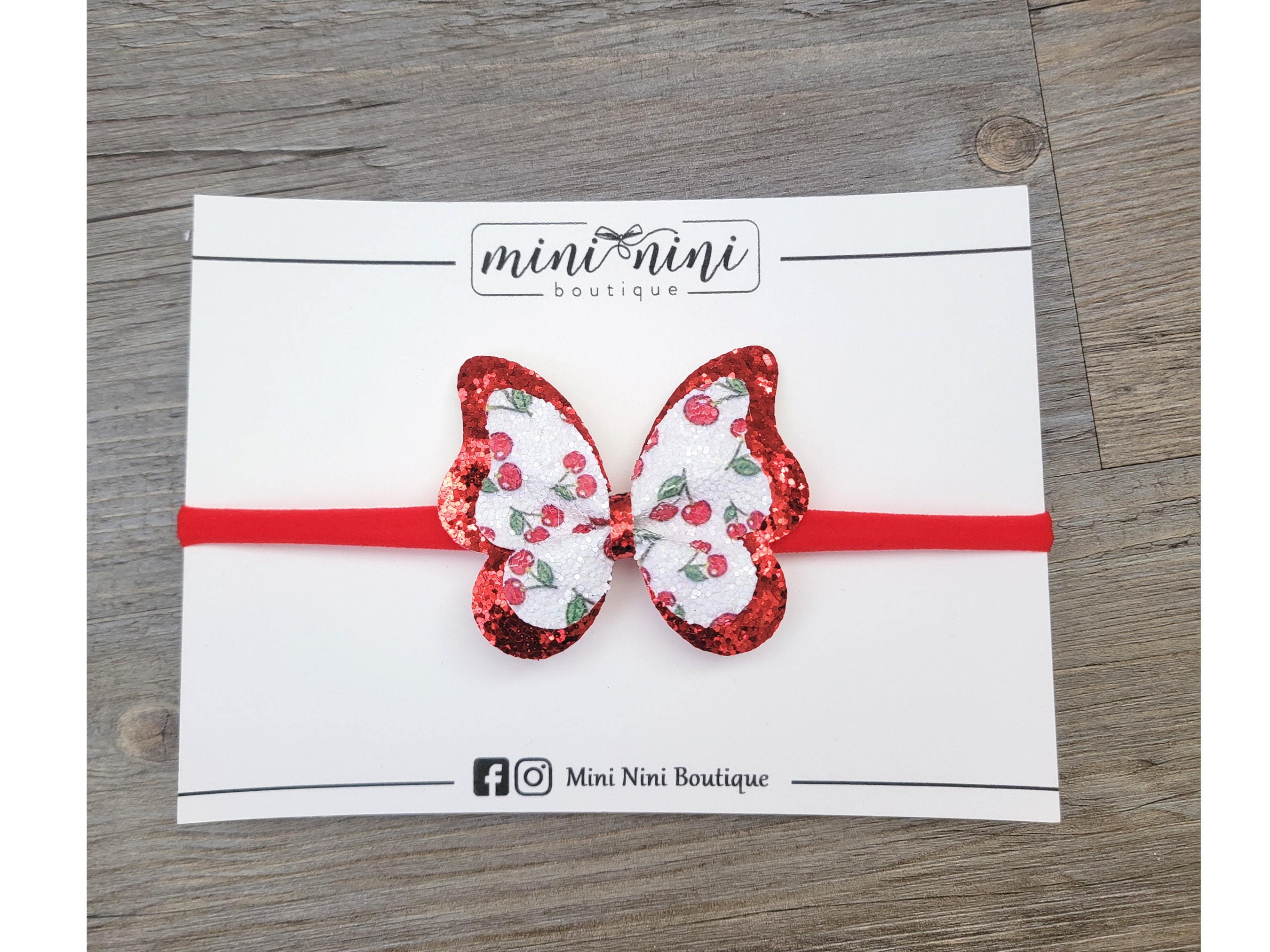 Red Butterfly Hair Bow, Butterfly Hair Clips, Red Baby Headband ...