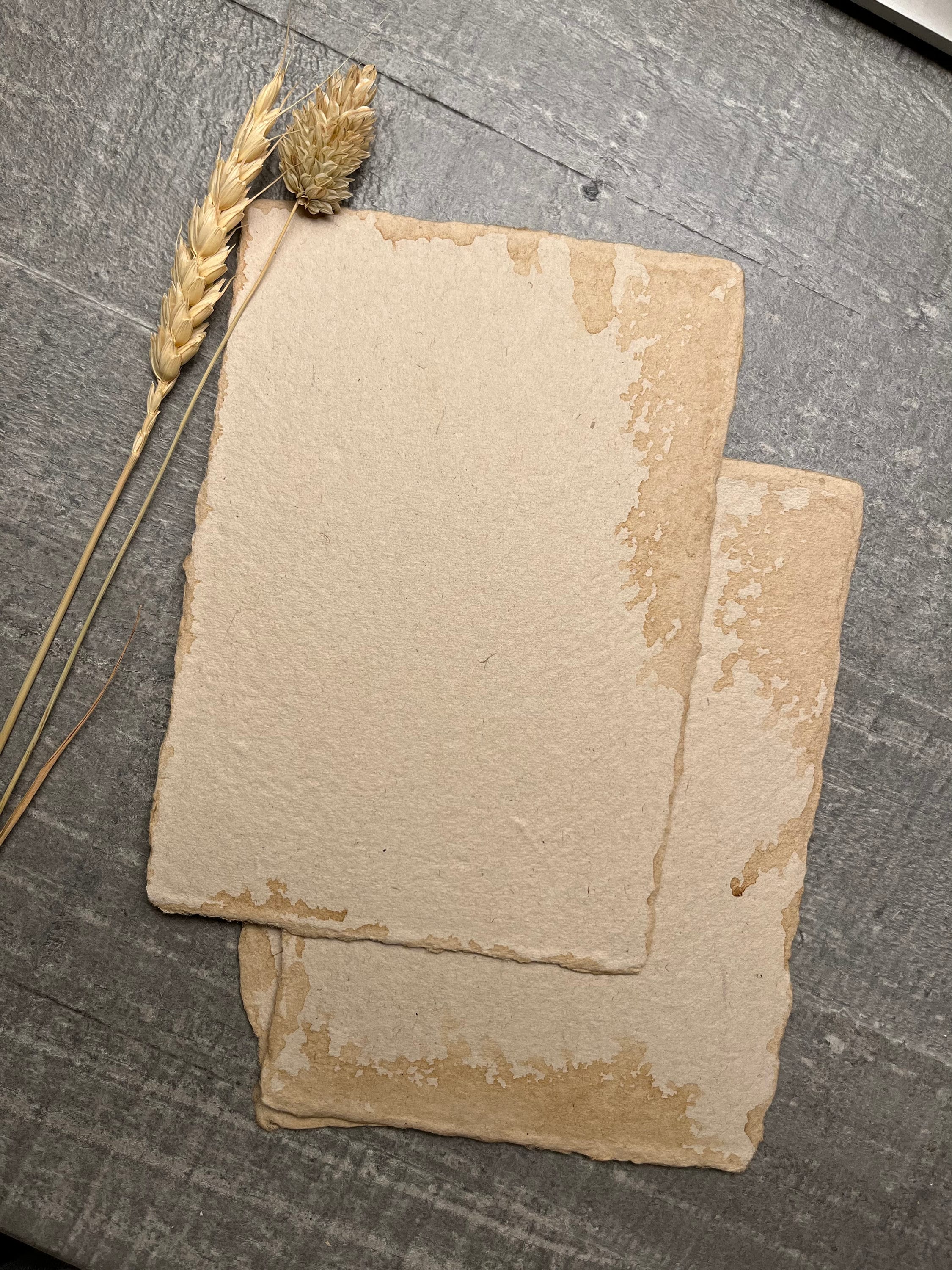 300g Antique Handmade Watercolor Paper, A6 4.3x6.3 10 Sheets A5 6.3x8.7 ...