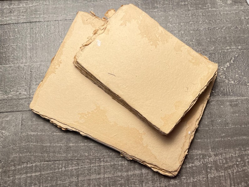 300g Antique Handmade Watercolor Paper, A6 4.3x6.3 10 Sheets A5 6.3x8.7 ...