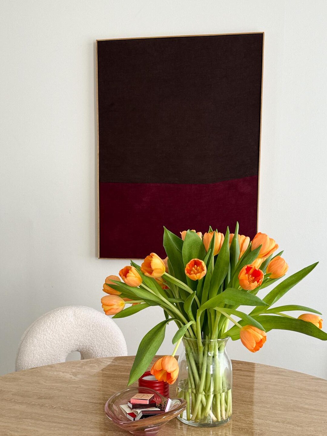 Hand-dyed Linen Art | Unique Textile Wall Art | Framed Original Artwork ...