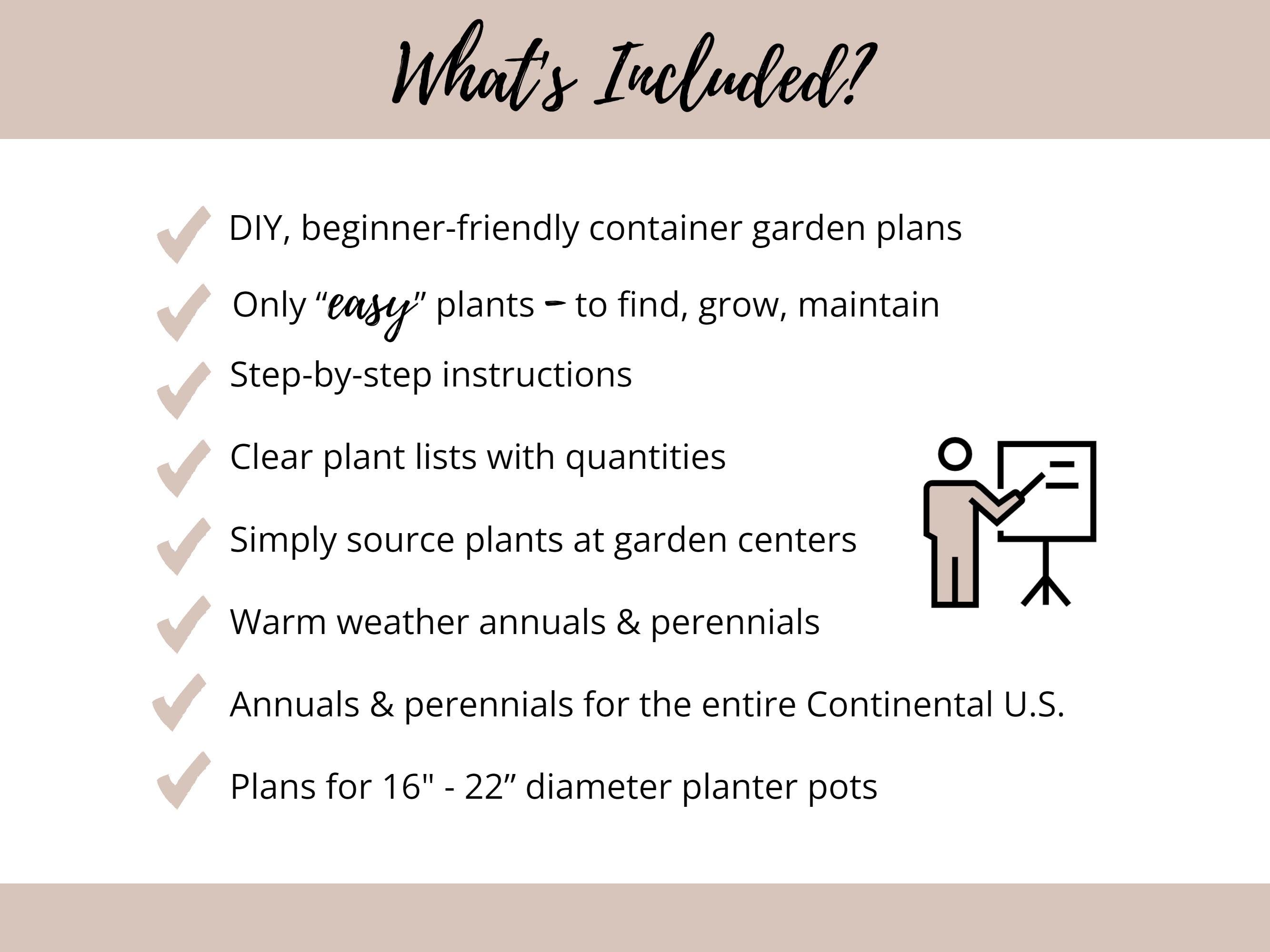 Easy Container Flower Garden Guide Beginner-friendly Potted Flower Plan ...