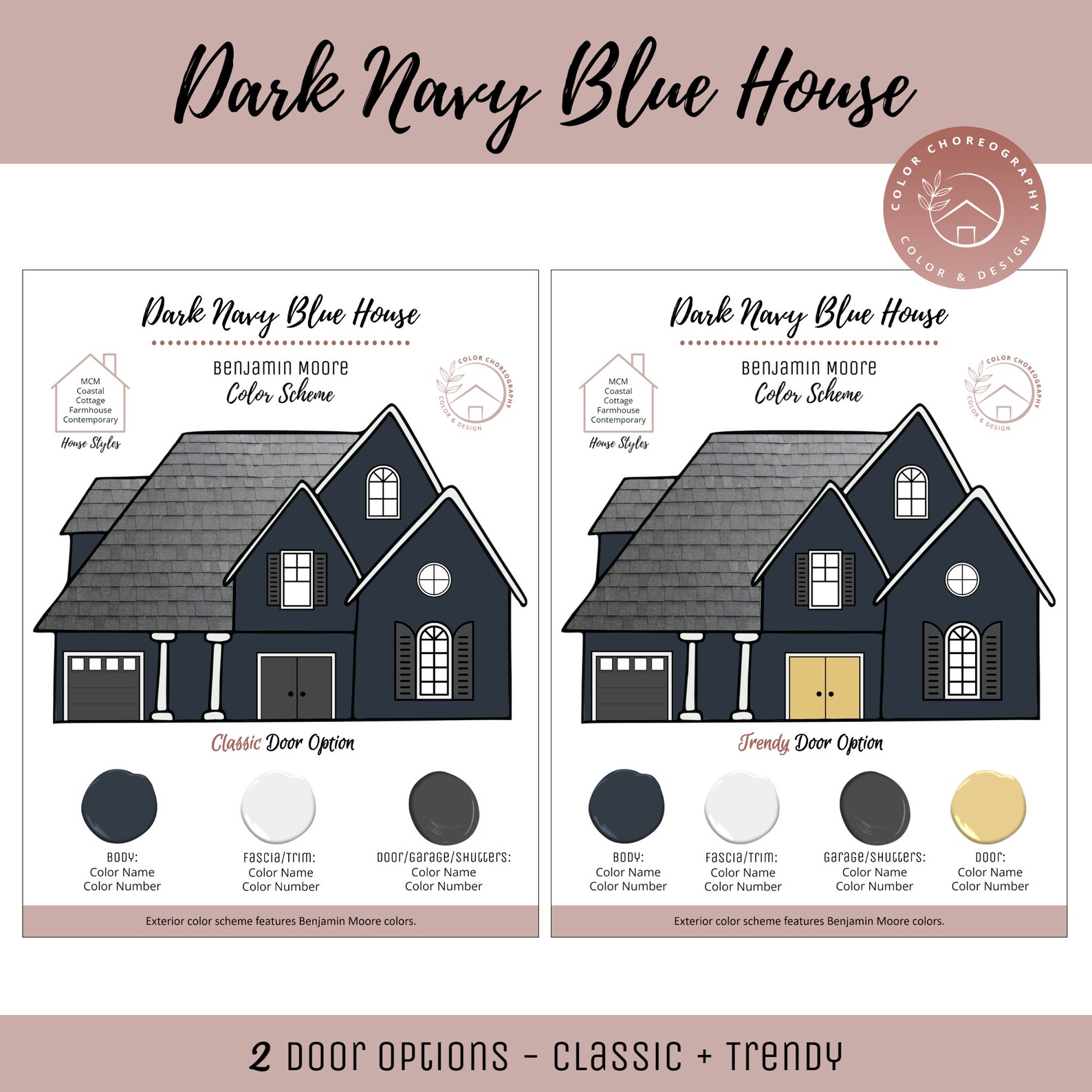 Paint Color Palette, Exterior Home Color Scheme, Benjamin Moore Paint ...