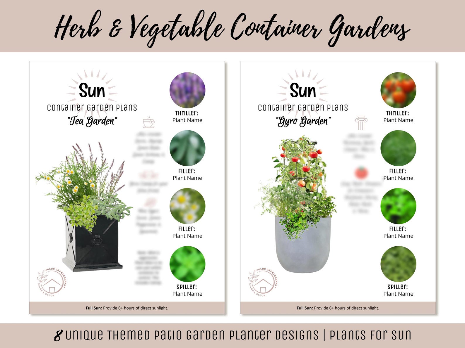 Small Space Container Garden Plan Vegetable Herb Garden Design Beginner ...