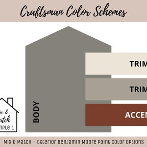 Craftsman Exterior Home Paint Color Scheme Benjamin Moore Paint ...