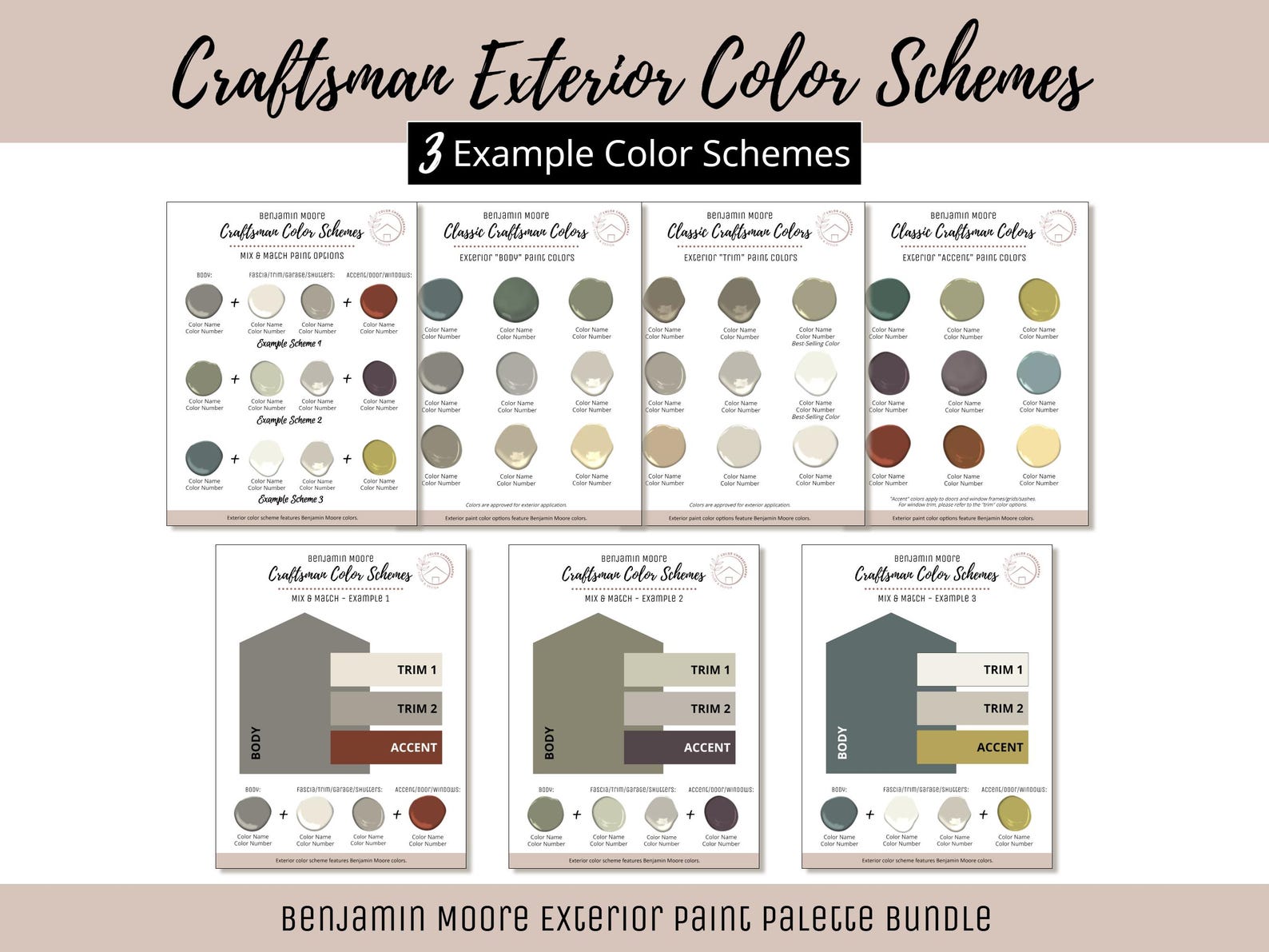 Craftsman Exterior Home Paint Color Scheme Benjamin Moore Paint ...