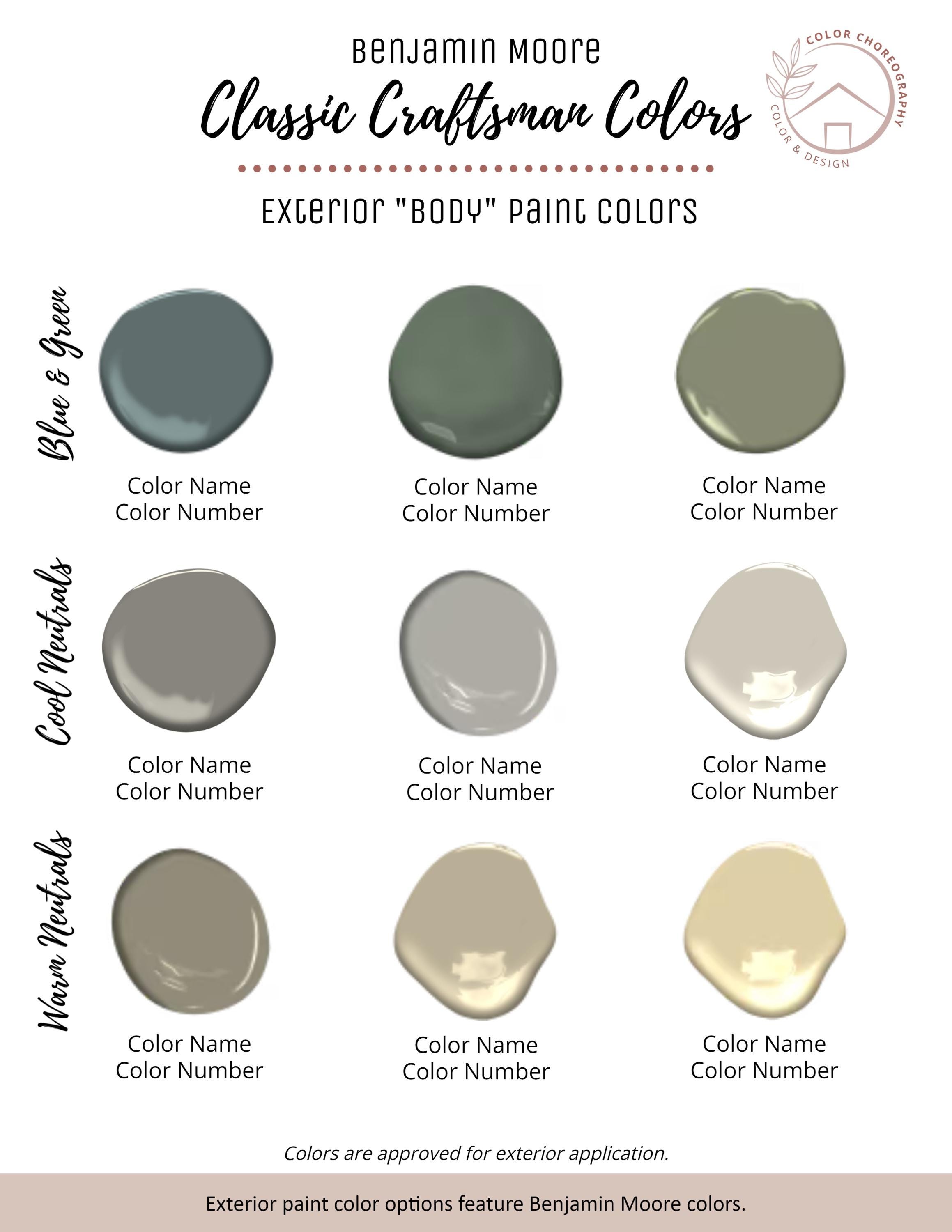 Craftsman Exterior Home Paint Color Scheme Benjamin Moore Paint ...