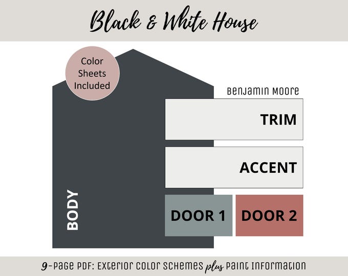 Black Exterior Home Color Palette 2023 Benjamin Moore Exterior Paint ...