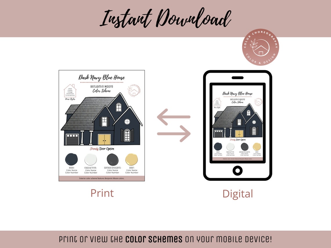 Paint Color Palette, Exterior Home Color Scheme, Benjamin Moore Paint ...