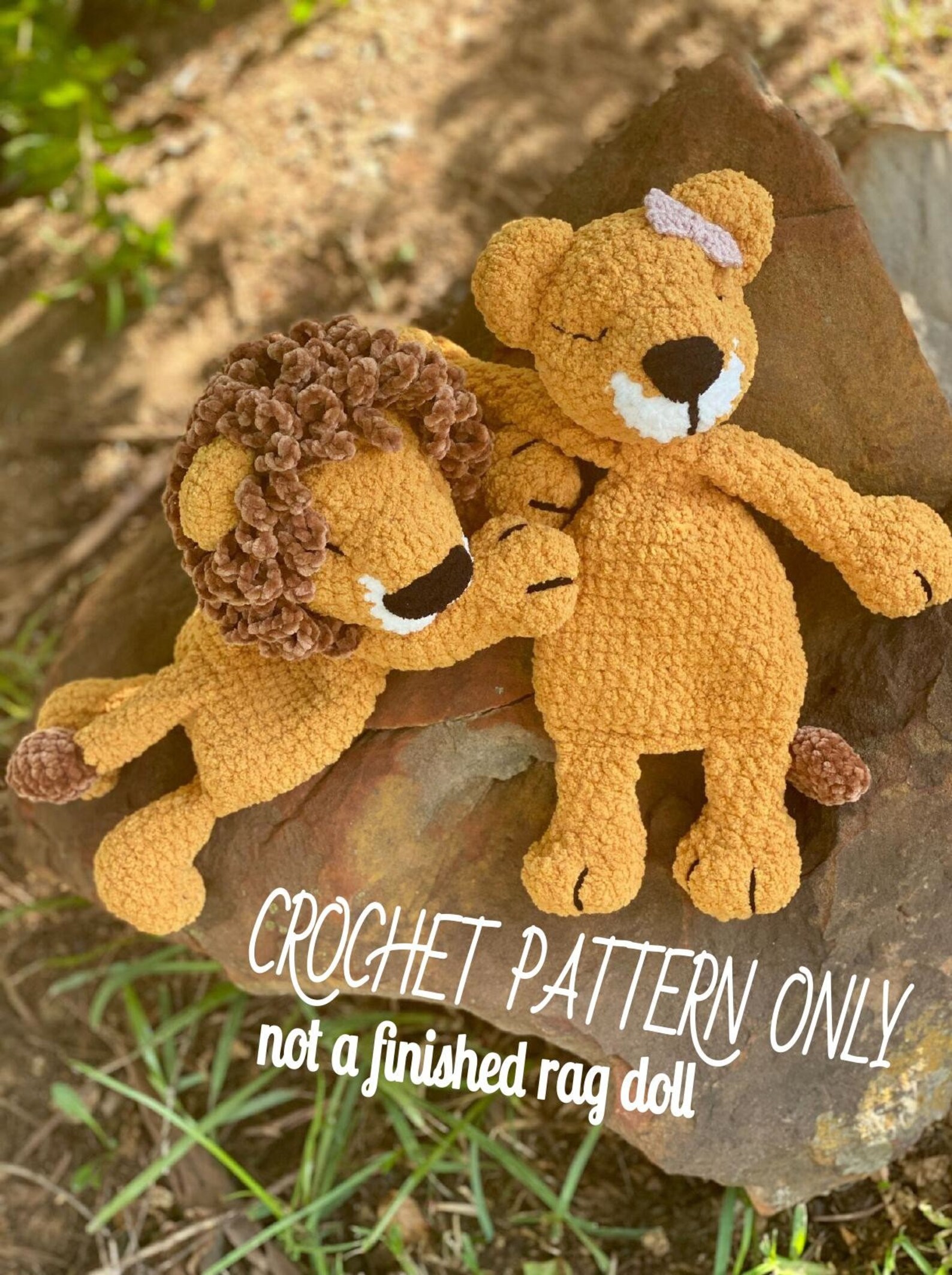 Sleepy Lion Rag Doll Crochet Pattern / Ragdoll / Zoo Animals / Safari ...