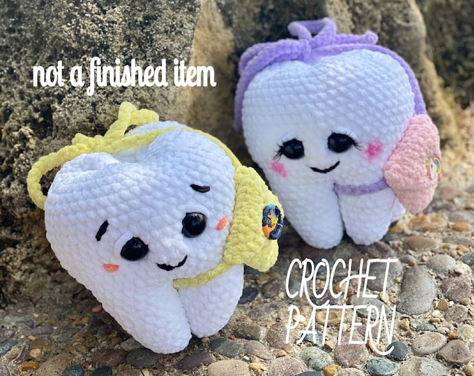 Toothy Mctoothson / Plushie / CROCHET PATTERN / Tooth Pillow / Tooth ...