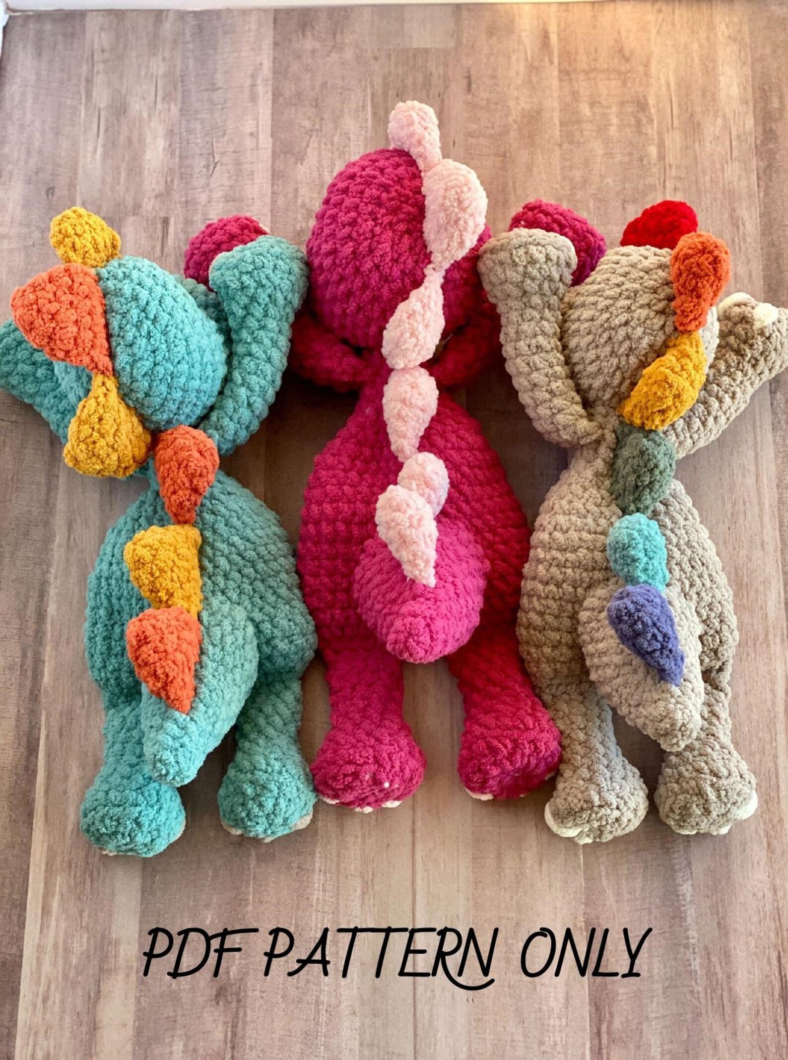 Sleepy Snuggle-saurus Rag Doll Crochet PATTERN / Rag Doll | Etsy