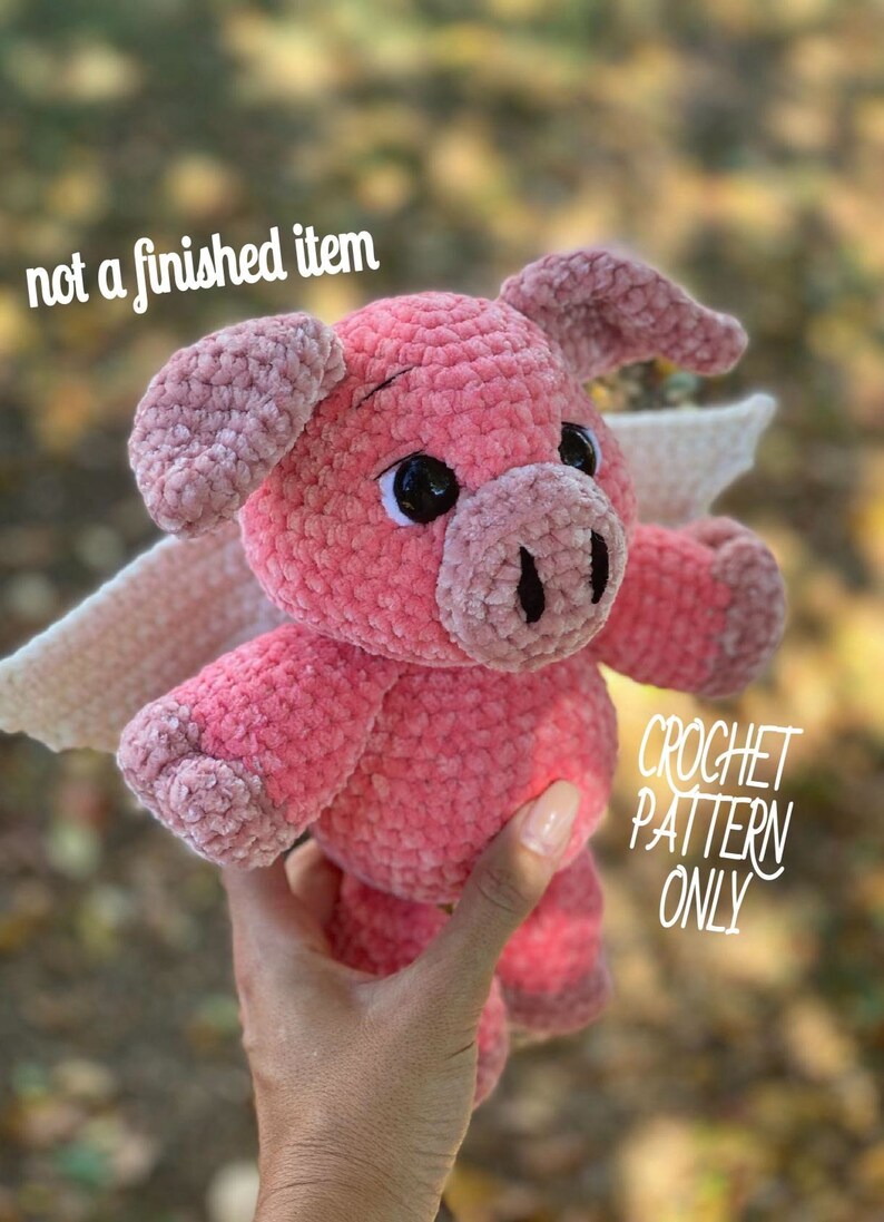 Fabulous Flying Pig / CROCHET PATTERN / Angel Pig / Flying Pig - Etsy