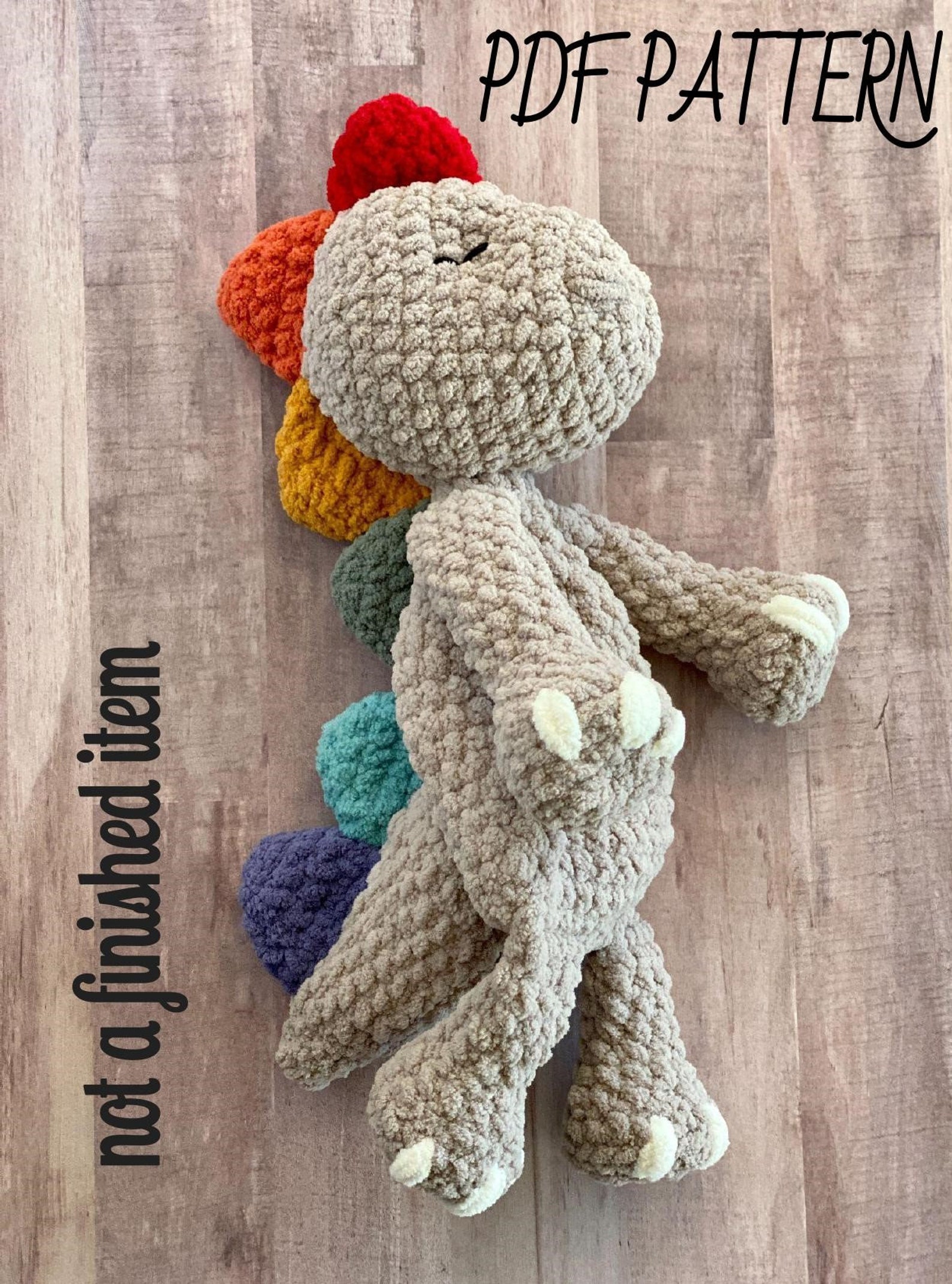 Sleepy Snuggle-saurus Rag Doll Crochet PATTERN / Rag Doll | Etsy