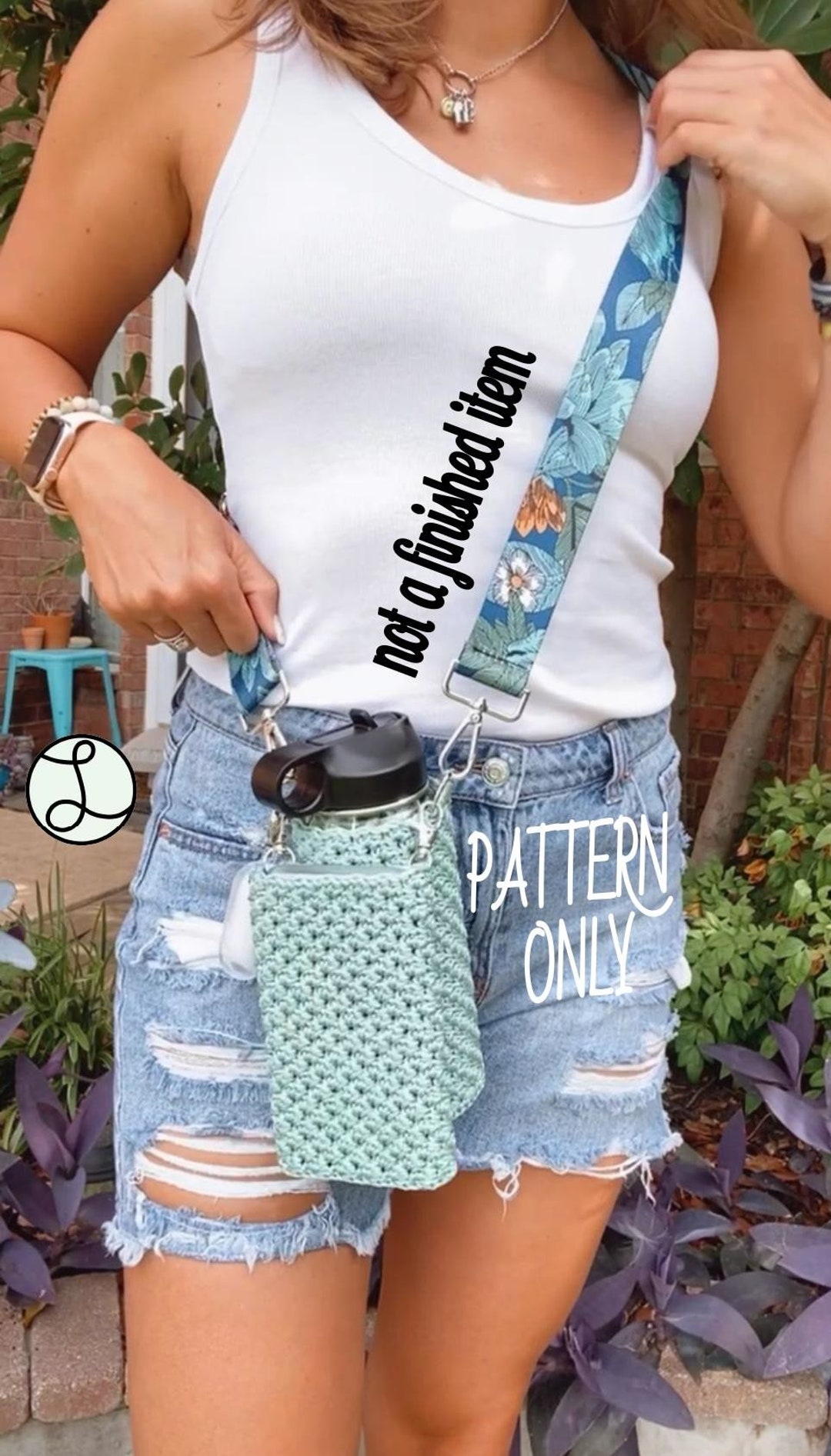 Water Bottle Phone Sling / CROCHET PATTERN / Crochet Purse / Handmade ...