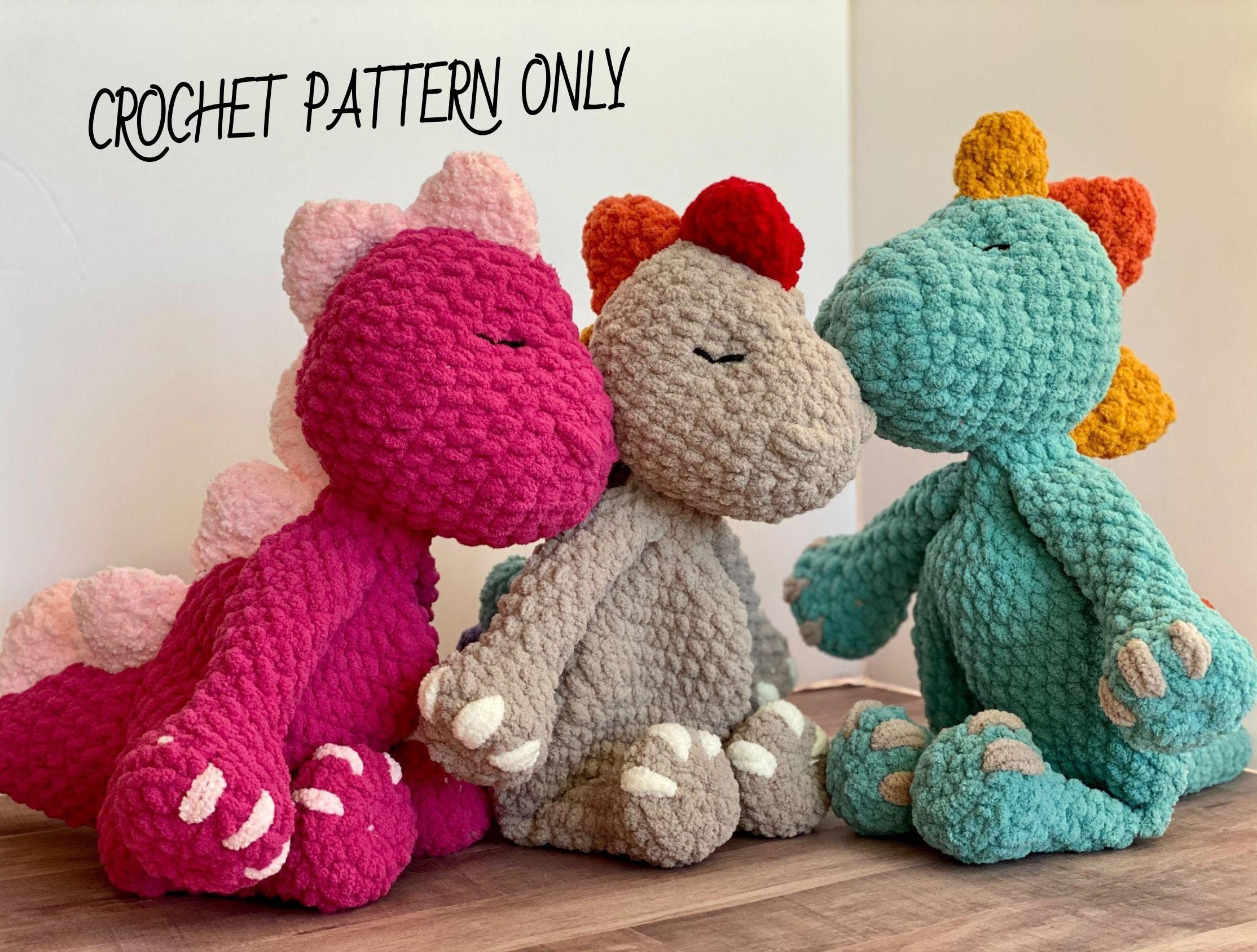 Sleepy Snuggle-saurus Rag Doll Crochet PATTERN / Rag Doll - Etsy