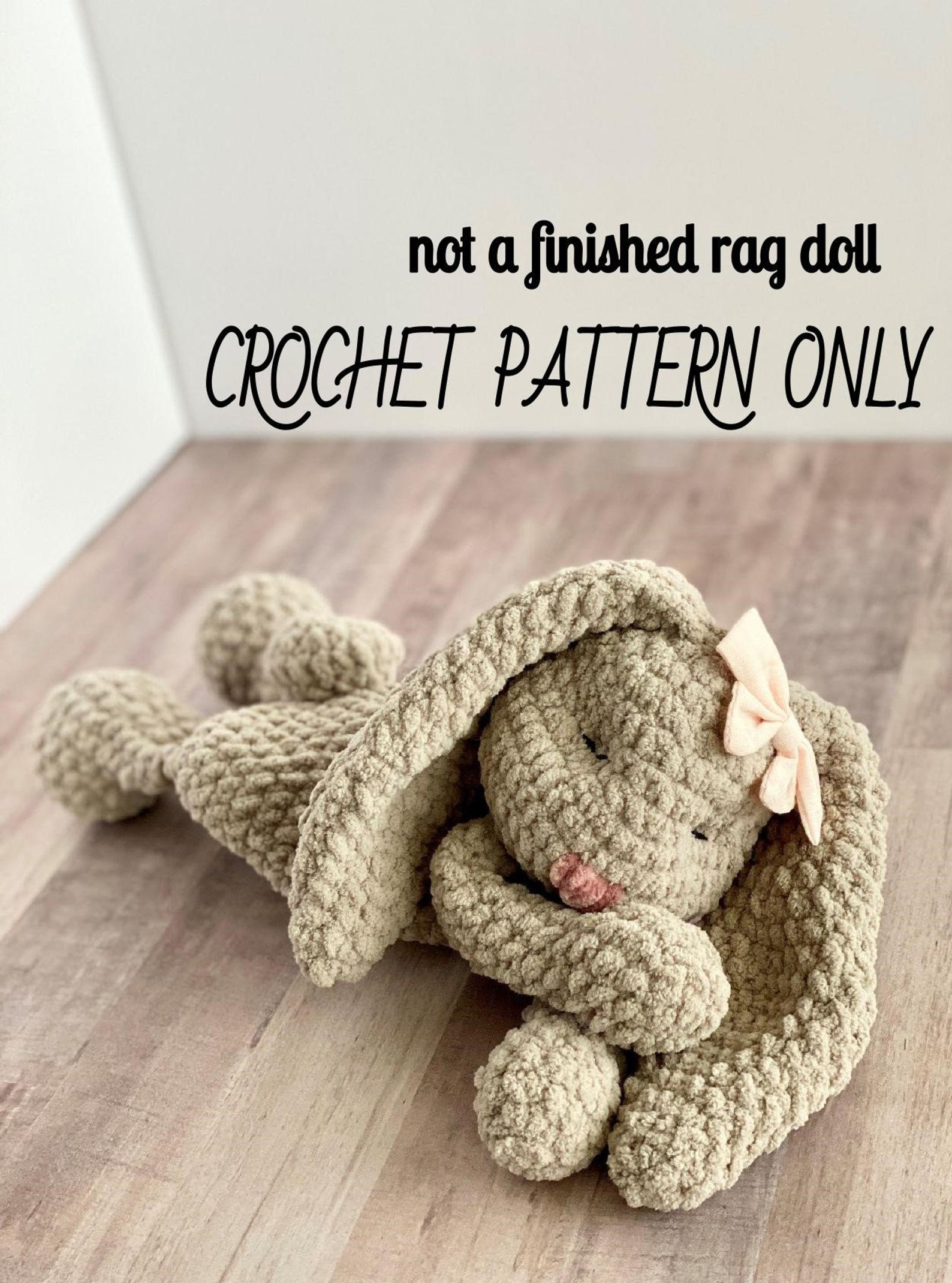 Sleepy Bunny Rag Doll Crochet PATTERN / Pattern Only / Crochet - Etsy