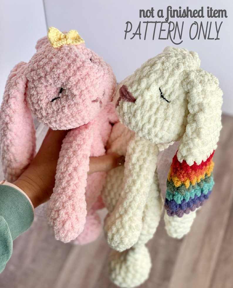 Sleepy Bunny Rag Doll Crochet PATTERN / Pattern Only / Crochet - Etsy