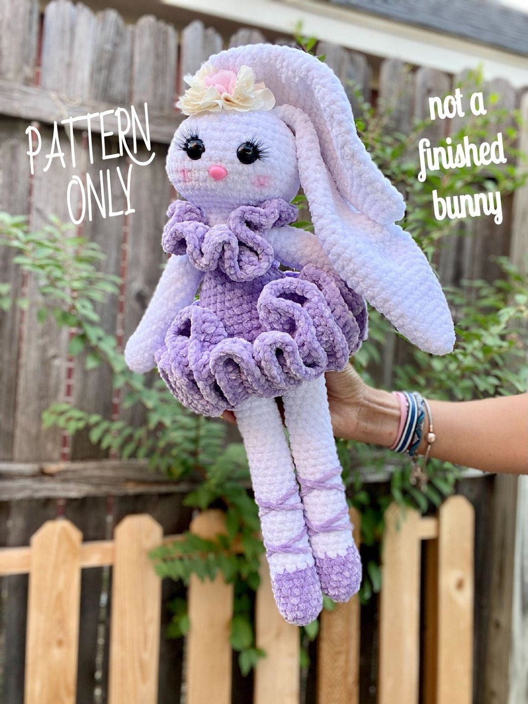 Big Ballerina Bunny CROCHET PATTERN / Ballerina / Plush Bunny / Pretty ...