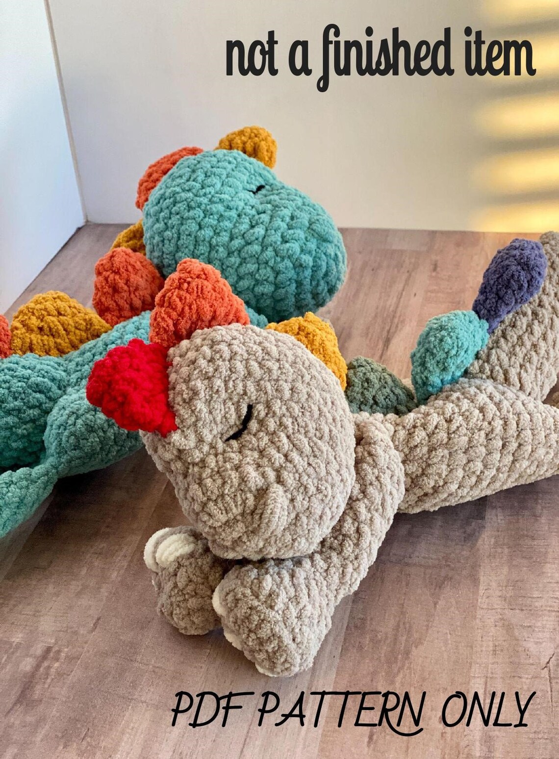 Sleepy Snuggle-saurus Rag Doll Crochet PATTERN / Rag Doll | Etsy