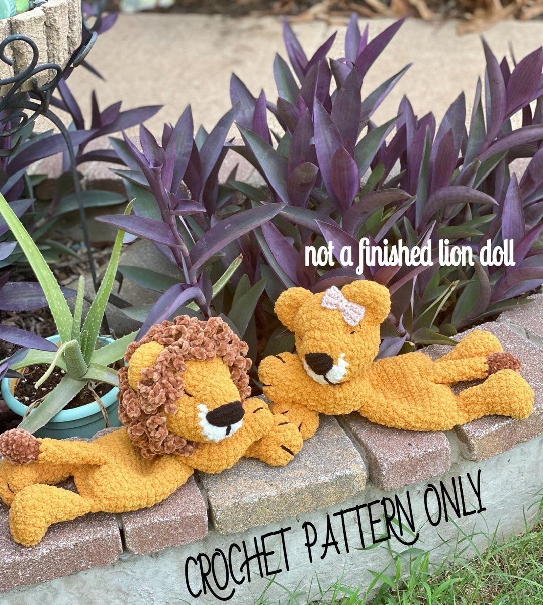 Sleepy Lion Rag Doll Crochet Pattern / Ragdoll / Zoo Animals / - Etsy