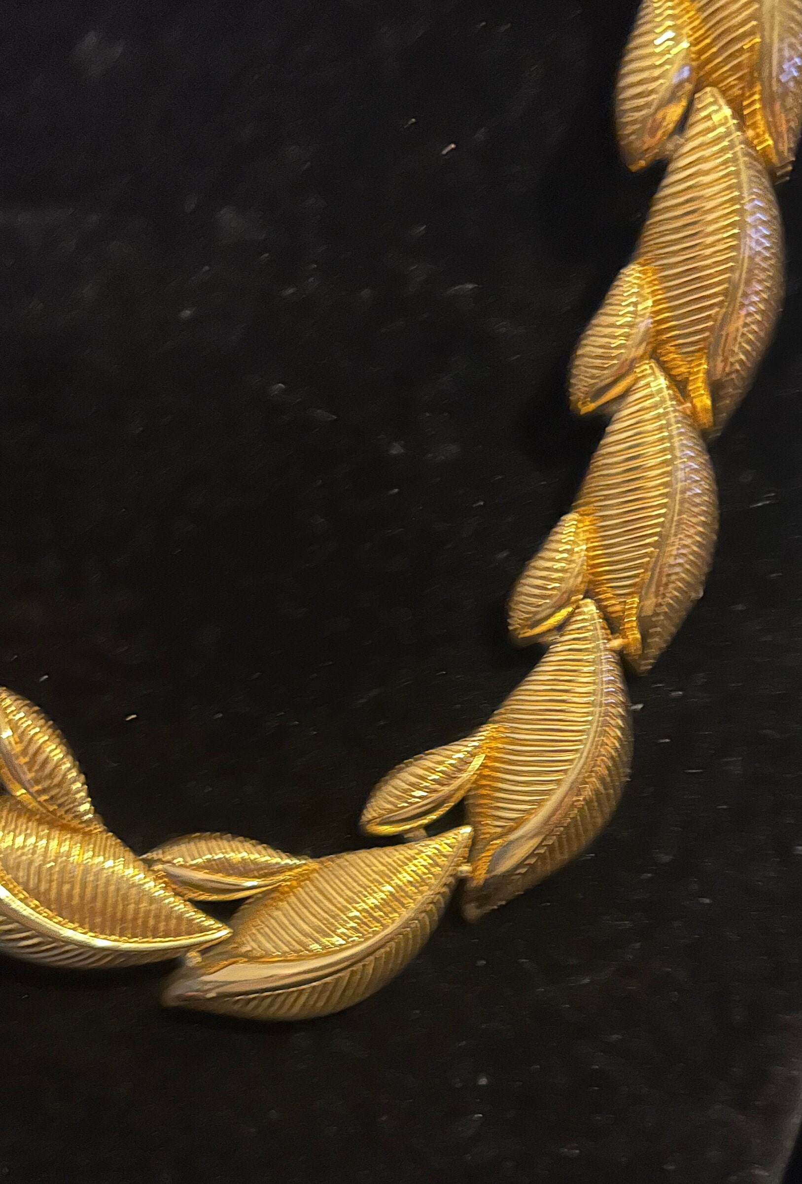 Rare Vintage Signed Monet Infinity Garland of Leaves - Etsy