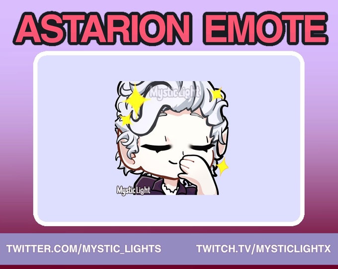 Balders Gate Emote Pack Set Cute Astarion Chibi Emote Kawaii Gaming ...