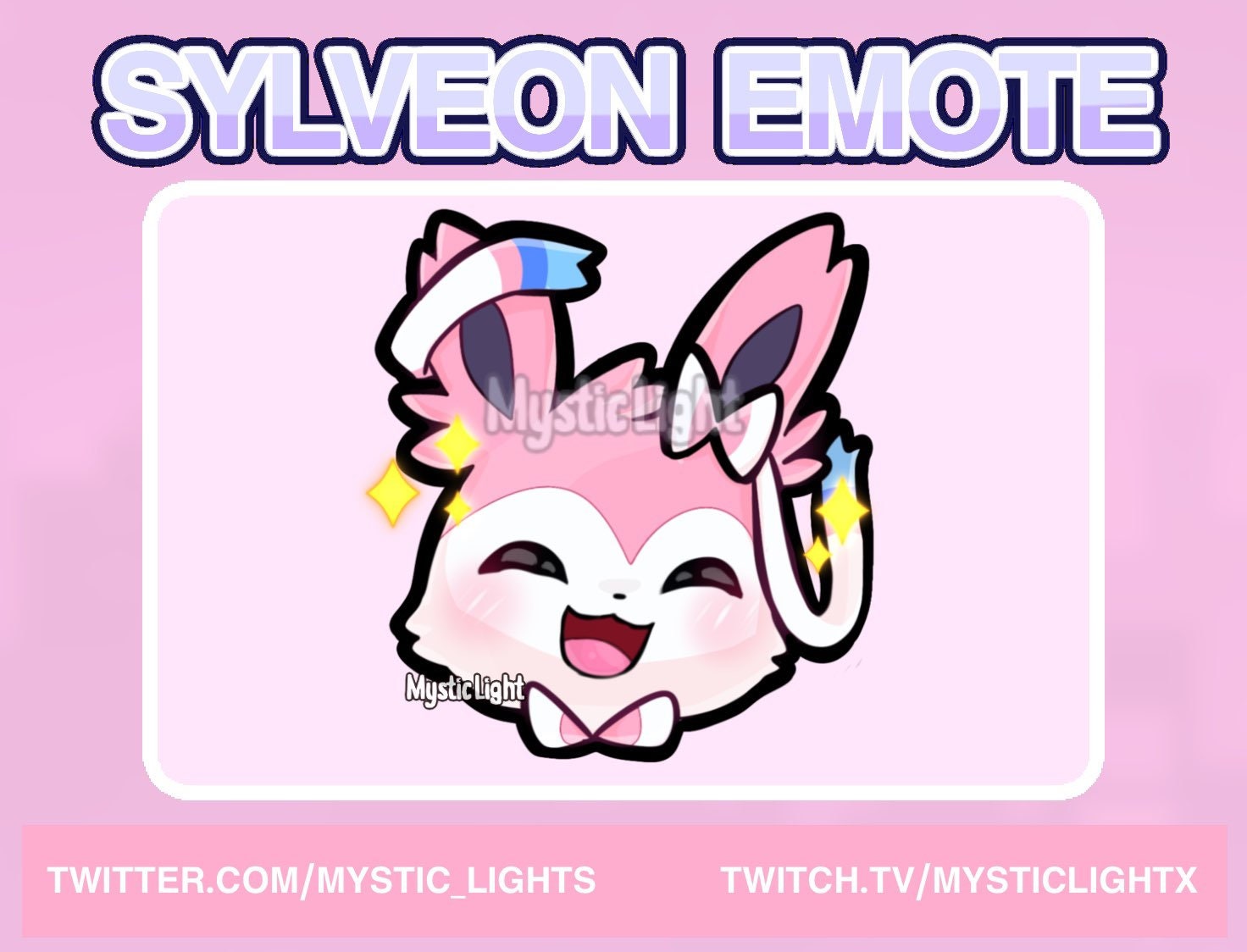 Sylveon Pokemon Emote for Twitch/discord Cute Kawaii Pokemon ...