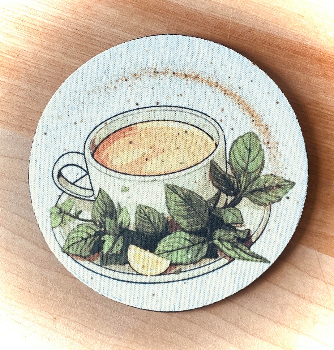 Drink Coaster Tea Cups Coffee Cups Coasters Herbal Tea Unique Gifts ...