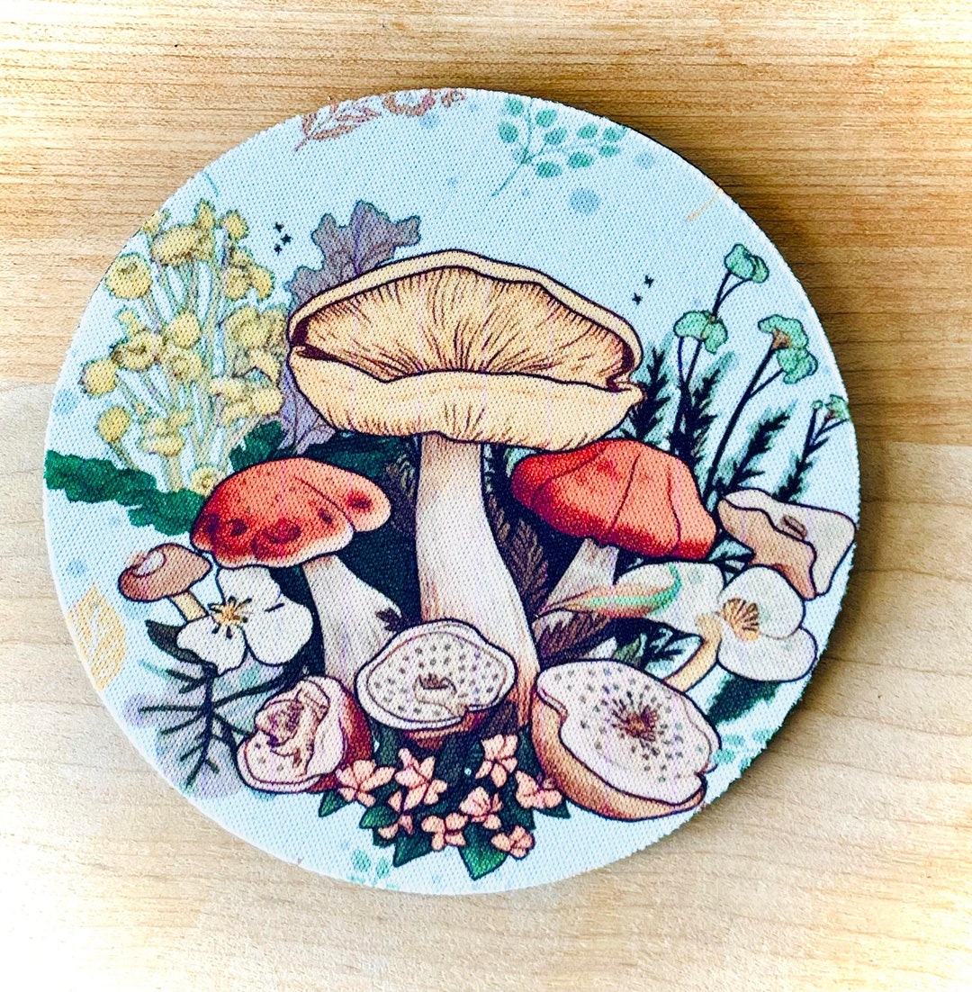 Cottagecore Mushroom Drink Coaster Tea Cups Coffee Cups Coasters Unique ...