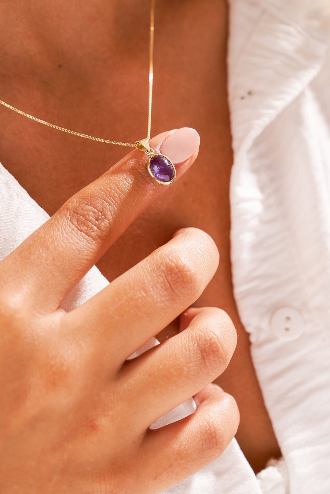 Amethyst Necklace • Aquarius, Pisces Amethyst Necklace • February Love ...
