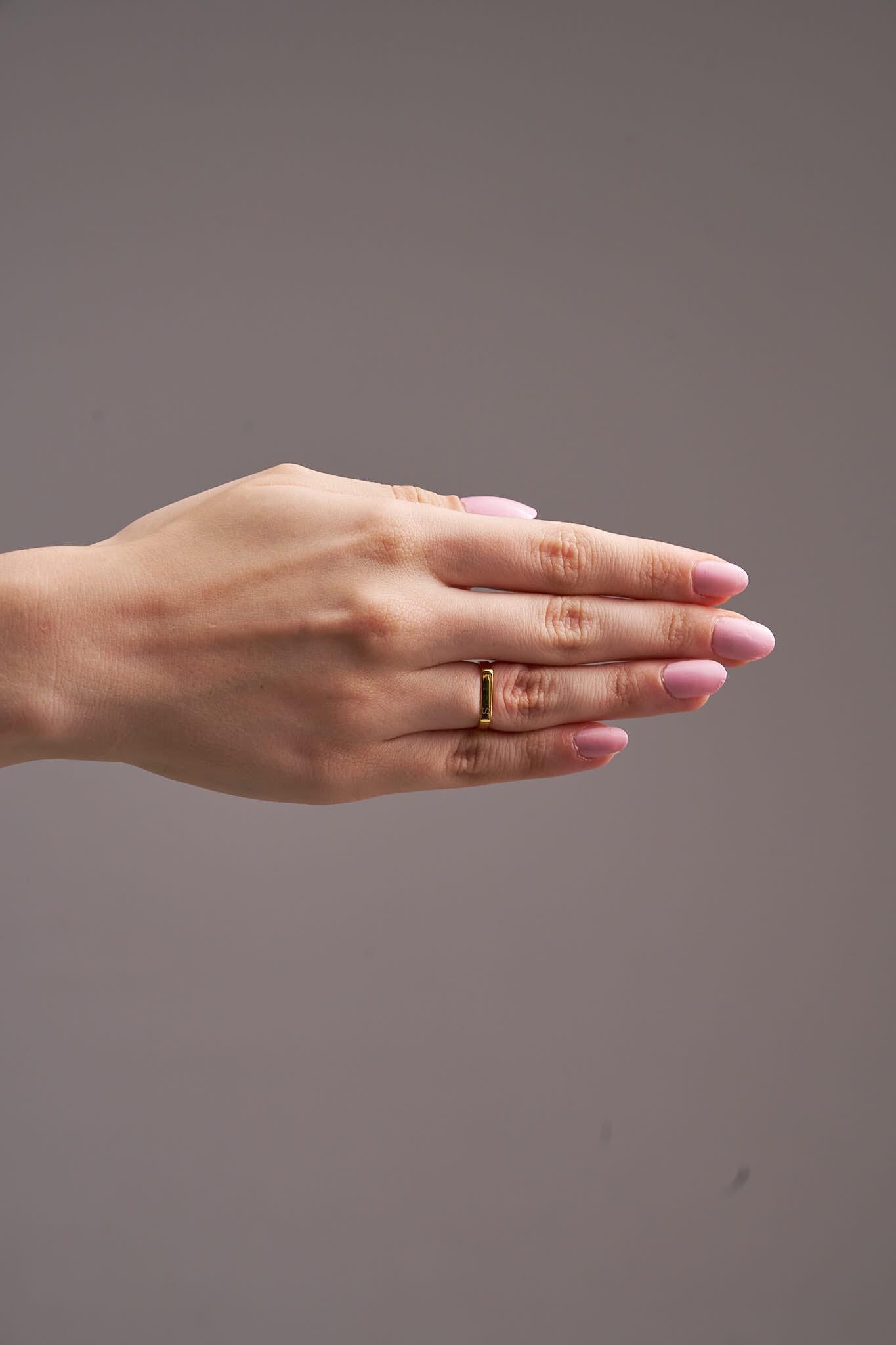 Initial Name Stackable Ring •gold, 925k Sterling Silver Monogram ...