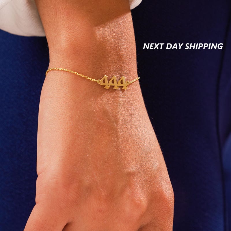 Angel Number Bracelet 14k - Etsy