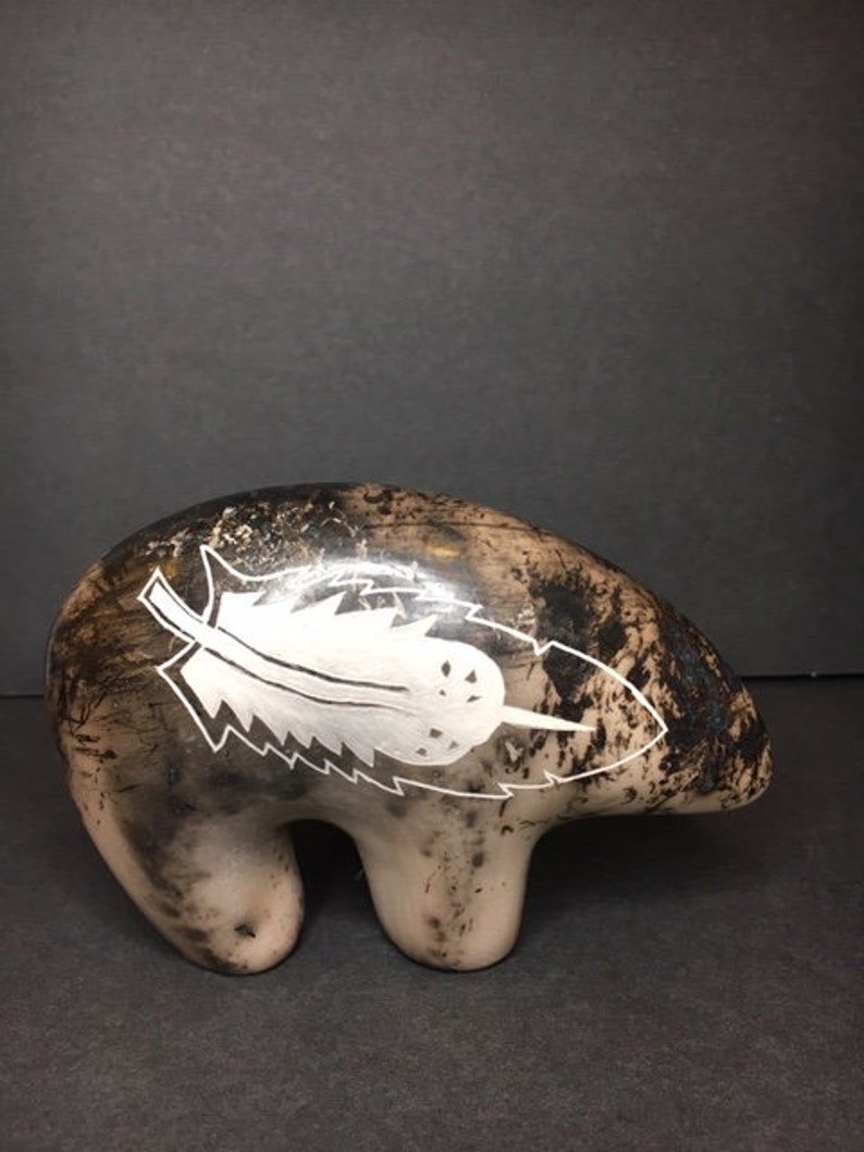 Native American Horse Hair Pottery Spirit Bear Handmade - Etsy