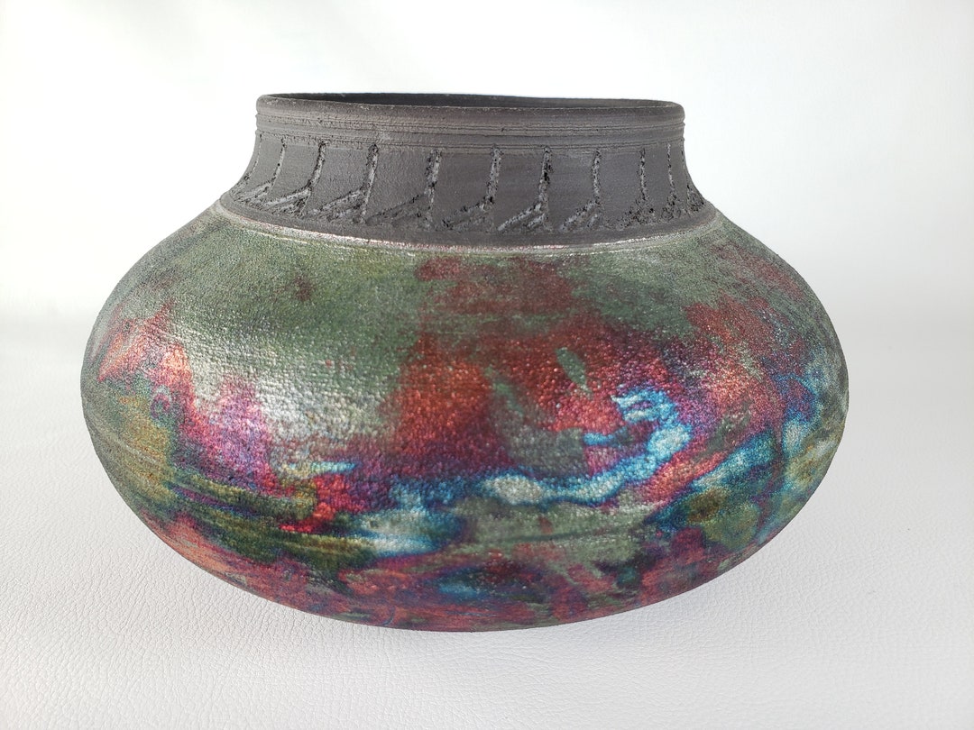 Raku Pottery/handmade Pottery Art Vase/raku Southwest Native American ...