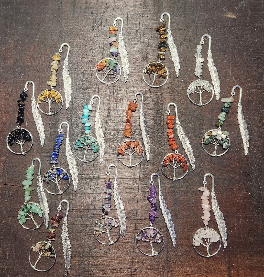 Tree of Life Gemstone Bookmarks - Etsy