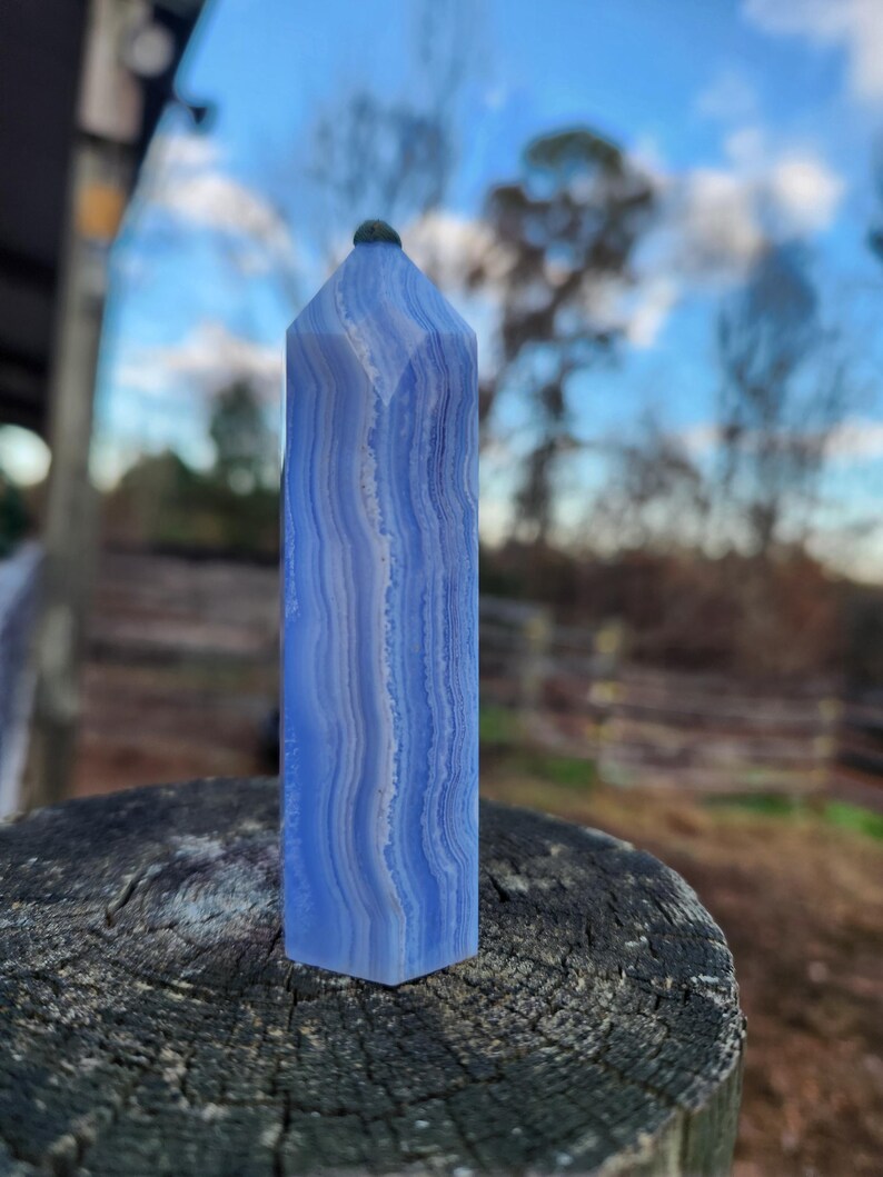 Blue Lace Agate Tower - Etsy