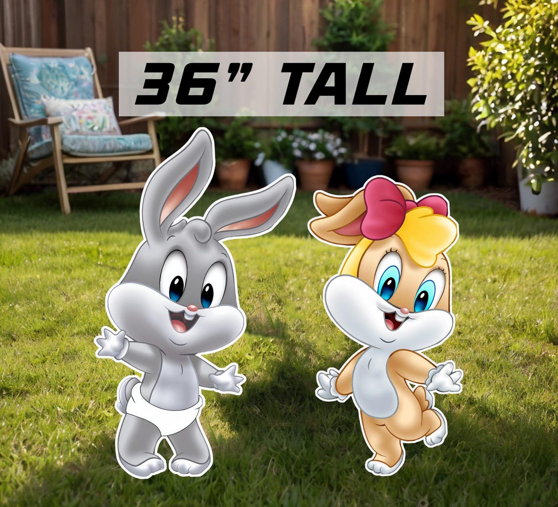Baby Lola and Bugs Bunny Prop, Looney Tunes Theme Party, Lola Bunny ...