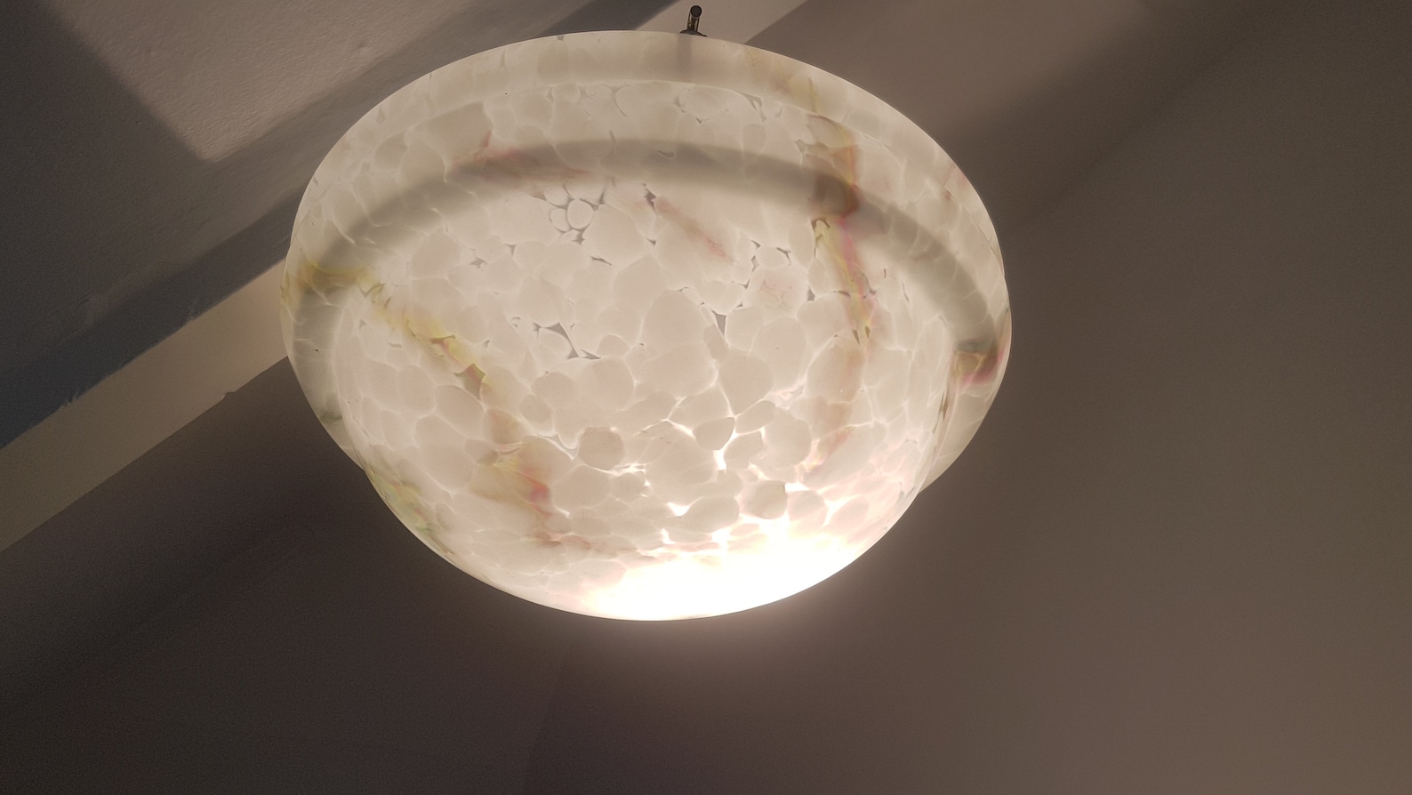 1930s 'flycatcher' Lamp Shade, White With Blue and Green Marbling. - Etsy