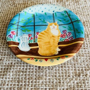 Decorative Whimsical Large Cat Plate - Etsy