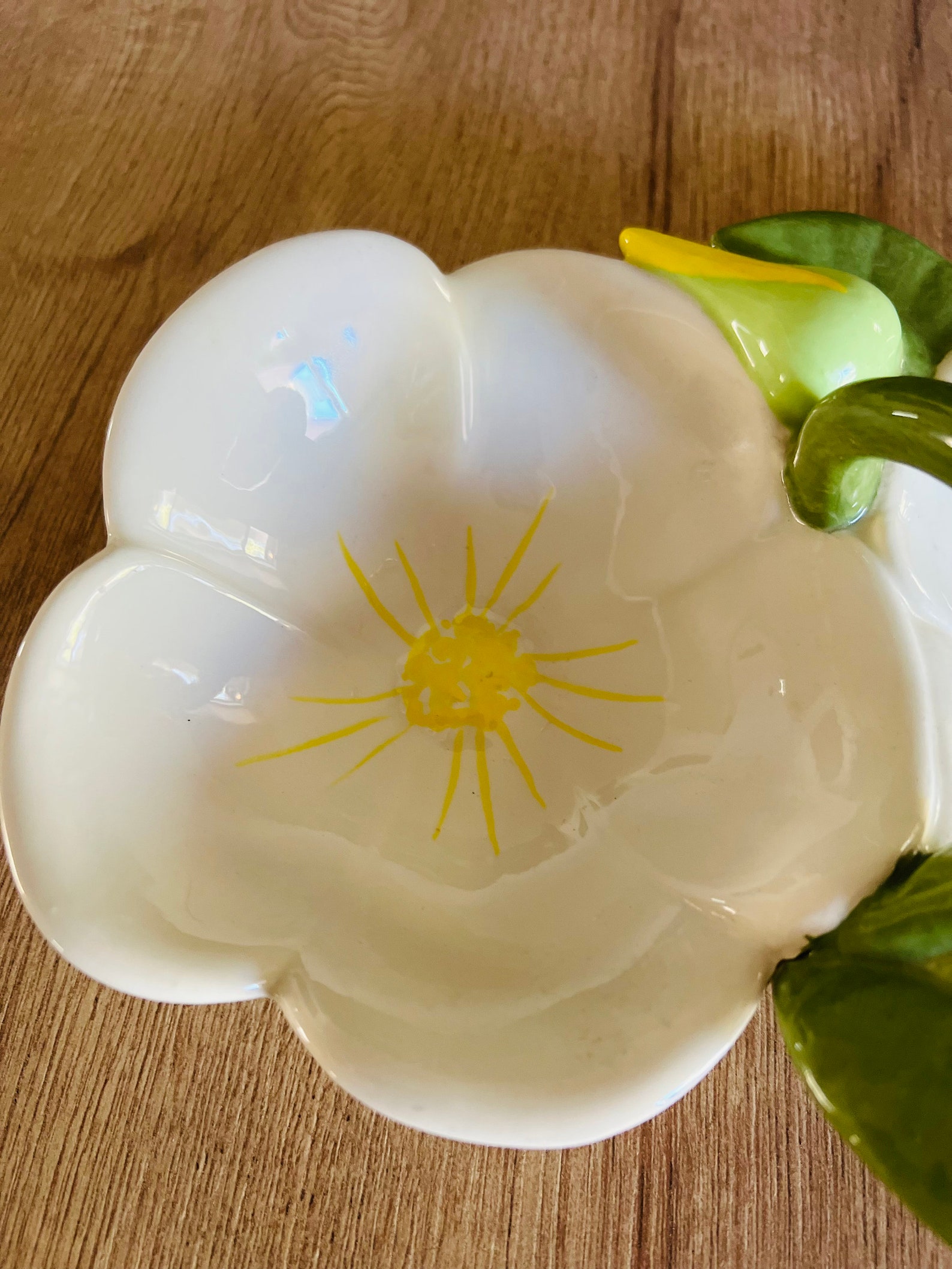 Hand Made Ceramic Flower and Leaves Decorative Dish - Etsy